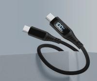 China Braided TPE USB Cable Fast Charge 3A Real-Time Power Monitoring 100cm Length Type C/Micro/USB-A with Aluminum Alloy for sale