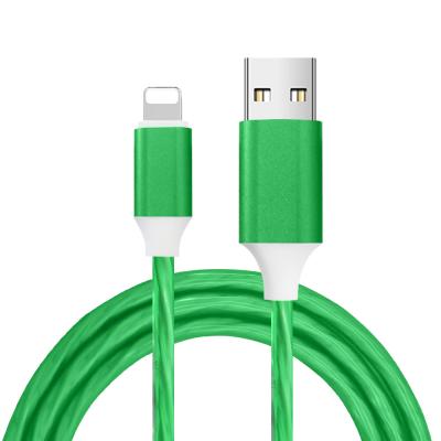 China Braided TPE and Aluminum Alloy Luminous Glow-in-the-Dark Charging Cable Charge with Light for sale