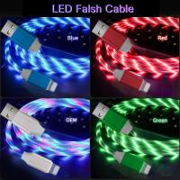 China 3A Output Electro-Luminescent USB Cable See It Glow Feel the Flow Braided with TPE and Aluminum Alloy for sale
