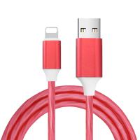 China 3A Output Electro-Luminescent USB Cable See It Glow Feel the Flow Braided with TPE and Aluminum Alloy for sale