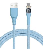 China OEM Light Blue Silicone USB-C to Lightning Cable by Translucent Tech for sale