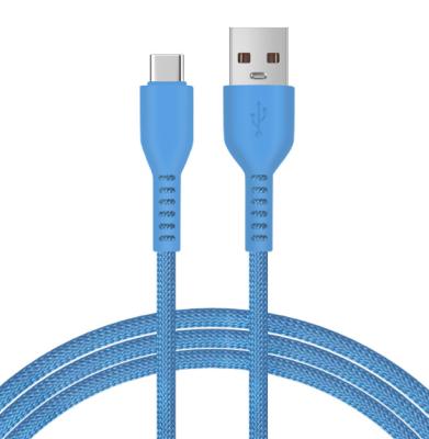 China 2025 1M/3.3ft Braided Nylon USB-C Cable PD Fast Charging Durable Silicone Cover with C-C20V3A 60W max Output for sale