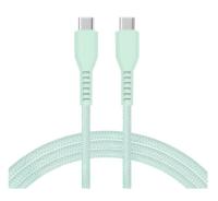 China Fast Charging Mint Green Braided USB Type C Cable with OEM Support Customized for sale