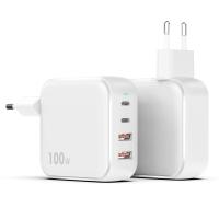 China Dual USB-A and Dual USB-C 100W Professional 4-Port Charger Max Efficiency Output Current 2.4A ABS PC Plastic for sale