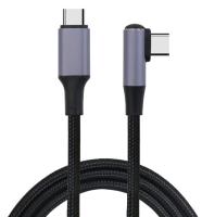 China 90° Angled USB-C to USB-C Cable Game-Changing Charging Data Sync with Braided Design for sale