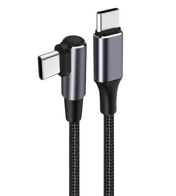 China 90° Angled USB-C to USB-C Cable Game-Changing Charging Data Sync with Braided Design for sale