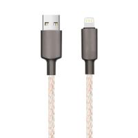 China Glowing Braided Charging Cable 1m Length Aluminum Connector Tangle-Free Black for sale