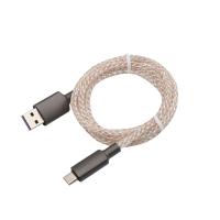 China Glowing Braided Charging Cable 1m Length Aluminum Connector Tangle-Free Black for sale