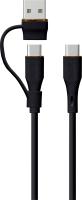 China Fast Charging 2-in-1 USB Cable Silicone Material USB-A/USB-C to Lightning Connector Customized for iPhone for sale
