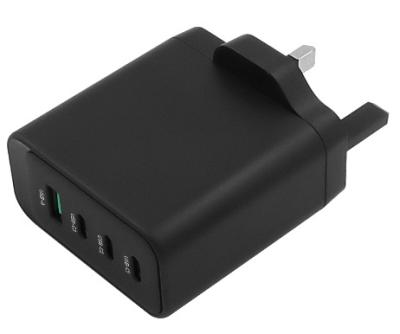 China 45W Multi-Port Charger 3x PD USB-C 1x QC USB-A Space-Saving Foldable Plug for UK Market Input Voltage 100-240V Portable Design for sale