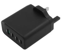 China 45W UK 4-Port Fast Charger 3x Type C 1x USB-A Compatible with MacBook iPhone iPad for sale