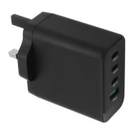 China 45W UK 4-Port Fast Charger 3x Type C 1x USB-A Compatible with MacBook iPhone iPad for sale