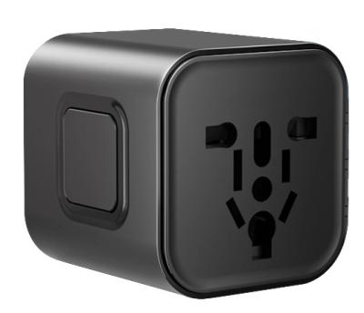 China Compact Universal Travel Charger Adapter Black ABS for Charging for sale