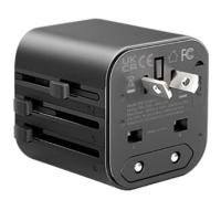China 4-in-1 International Travel Adapter US/EU/UK/AU Plug Fast Charging for Convenient Charging in 150 Countries for sale