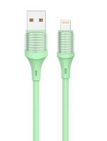 China 1m Length Green Silicone Data Cable With Transparent Shell And Various Colors for sale