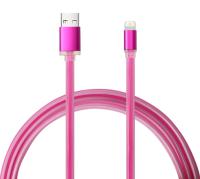 China Stylish Blue USB Cable with Transparent Cable Body 1m Length for sale
