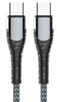 China Tough Braided Dual Type - C Cable for High - Speed Data & Charging for sale