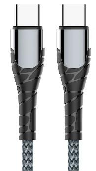 China Tough Braided Dual Type - C Cable for High - Speed Data & Charging for sale