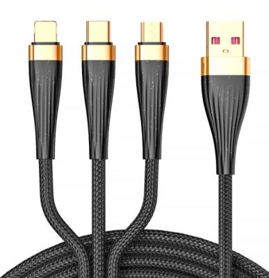 China 3-in-1 Multi - Connector Charging Cable: USB to Lightning, Type - C & Micro - USB for sale