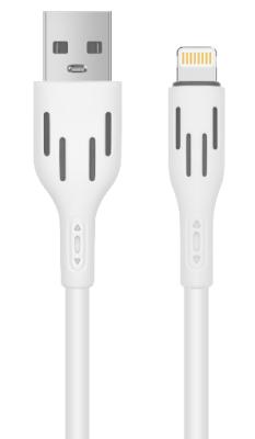 China White USB - Lightning Fast Charging Cable with Reinforced Ends for sale