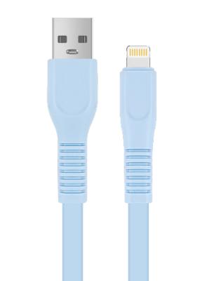 China High - Quality Light Blue Lightning Cable with Reinforced Connector, USB - A Interface for iPhone/iPad for sale