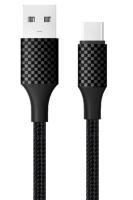 China Stylish Checkered - Patterned USB - A to USB - C Cable, Braided Nylon Cord for Durable Fast Charging for sale