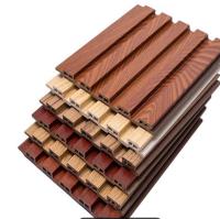 China Long Lasting Wpc Fluted Wall Panel Fireproof Moisture Proof ISO Certificated for sale