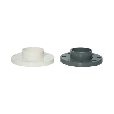 China Pvc-U Split Type Flange Plastic Pvc Pipe Suppliers Water Flange Pipe Fittings for sale