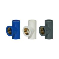 China Pvc-U Copper Female Thread Tee Pvc Plastic Pipe Fitting Brass 90 Degree Elbow Female Copper for sale