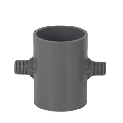 China UPVC Outer Teeth Four Pass Outer Screw Joint Water Supply Pvc Pipe Fittings Reducing Female Tee For Threaded for sale