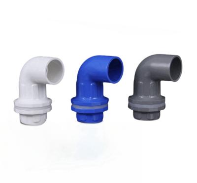 China PVC Fish Tank Elbow Pipe Connecter Compression Strength PVC Pipe Fittings for sale