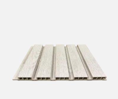 China Fluted Waterproof Wpc Wood Slat Panel Wpc Cladding Panels With Embossed Design for sale