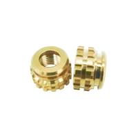 China Solid Brass Knurled Inserts High Durability Customized Knurled Nuts Brass for sale