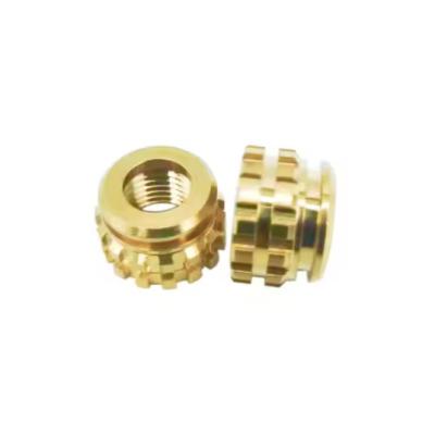 China Solid Brass Knurled Inserts High Durability Customized Knurled Nuts Brass for sale