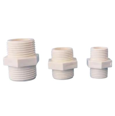 China PVC Double Hygienic Male Thread Adaptor PVC Pipe And Fittings for sale
