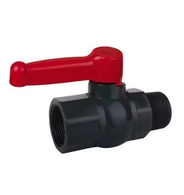 China Kran PVC Ball Valve Threaded Irriagtion Adapter PVC Pipe Joint Customized With 1/2 Plastic Stop for sale