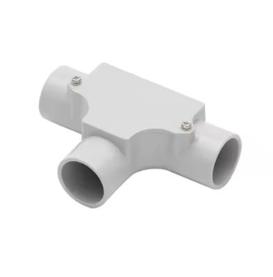 China CPVC 3-way Inspection Pipe Electrical PVC Conduit Inspection Tee for sale