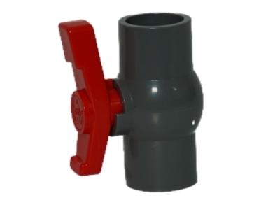 China Grey UPVC PVC Simple Ball Valve Upvc Compact Ball Valves Plastic PVC Ball Valve for Water Treatment Single Union Ball Valve for sale