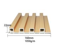 China 22mm Thickness WPC Fluted Wall Panel  High-Density Wall Panel Customized for sale