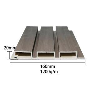 China 20mm Thickness WPC Fluted Wall Panel  Strong Wall Panel Customized 1200g/M for sale
