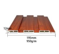 China 12mm Thickness WPC Fluted Wall Panel Grain-like Surface Strong Wall Lamina Customized 950g/M for sale