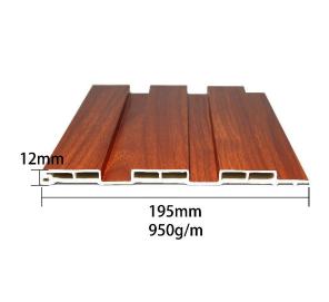 China 12mm Thickness WPC Fluted Wall Panel Grain-like Surface Strong Wall Lamina Customized 950g/M for sale