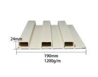 China 24mm Thickness Grain-like Surface WPC Fluted panel Strong Wall decaration Inner use 1200g/M for sale