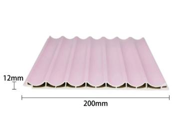 China 12mm Thickness Customized Surface WPC Fluted Wall Panel Easy To Install for sale