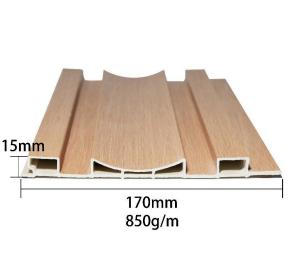 China 15mm Thickness WPC Fluted Wall Panel Grain-Like Surface Strong Wall Lamina Unique Mode for sale