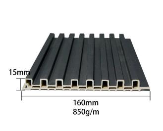 China 15mm Thickness WPC Fluted Wall Panel Customized Surface Wall Lamina 850g/m for sale