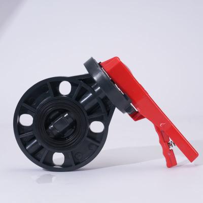 China DIN Standard UPVC Butterfly Valve with ISO Certificate for Industrial and Water Supply Applications for sale