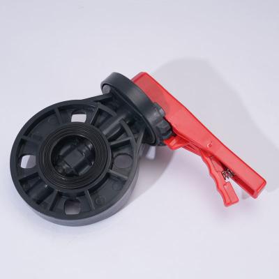 China Industrial PVC Butterfly Valve with Corrosion Resistance Low Pressure and Round Structure for Irrigation for sale