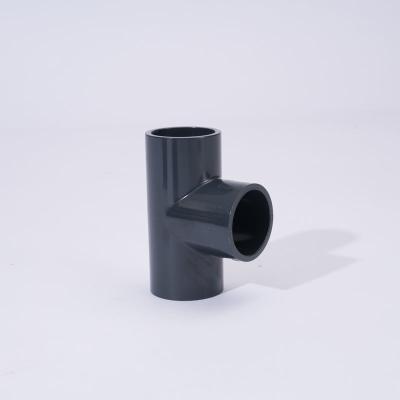 China Agricultural Grade ASTM Sch40 White PVC Tee for Irrigation Pipe Connection for sale