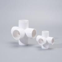 China Furniture Grade 3D 5-Way PVC Cross Connector for DIY Pipe Structures for sale